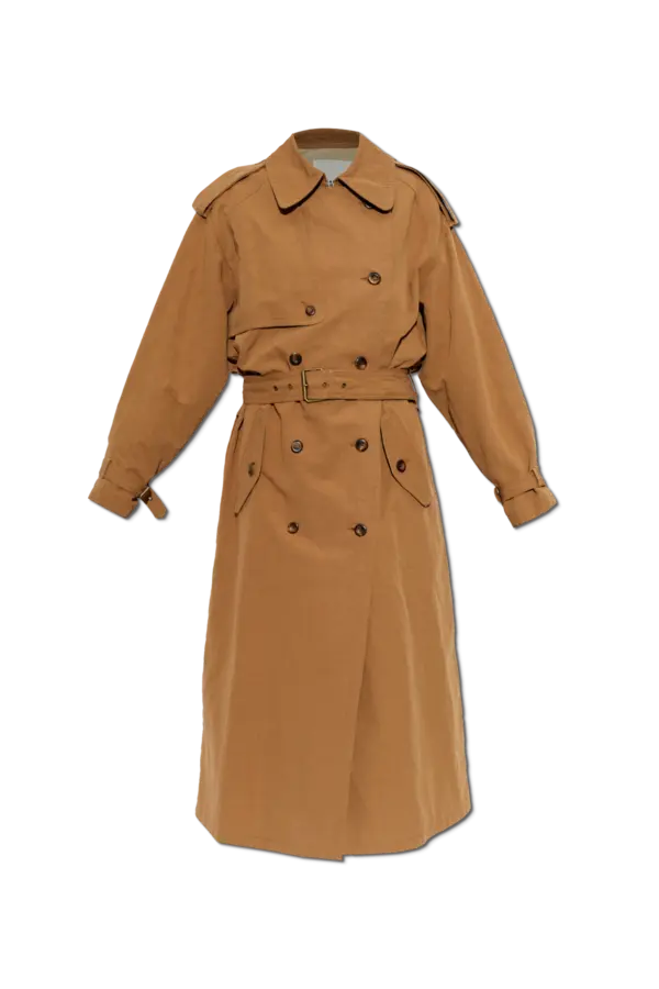 Isabel Marant Étoile Violette" Cotton Linen Blend Trench Coat - Brown