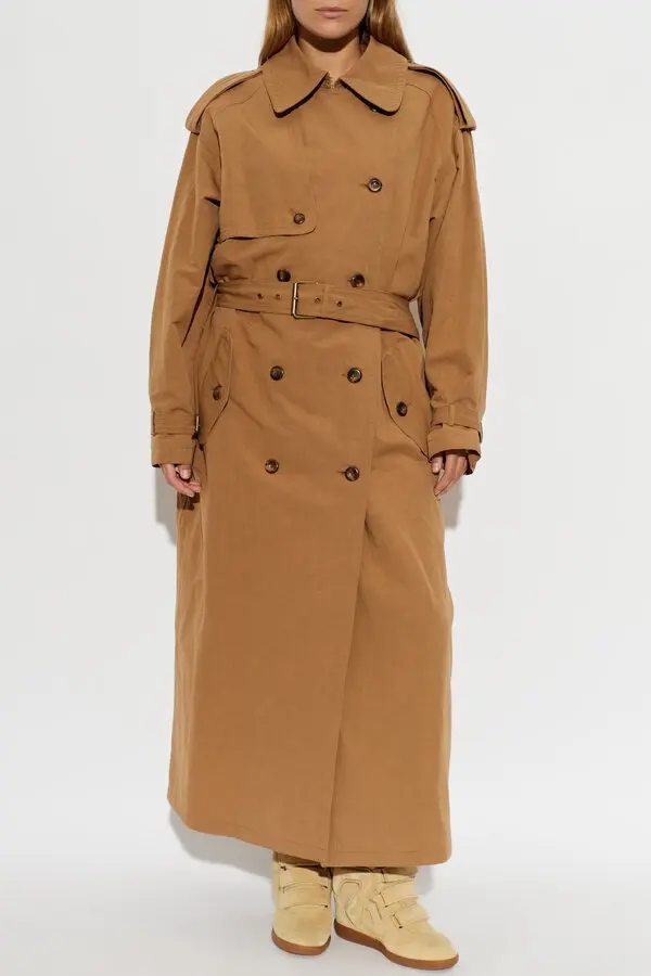 Isabel Marant Étoile Violette" Cotton Linen Blend Trench Coat