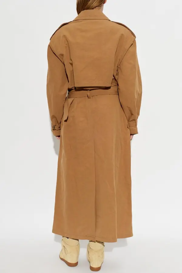 Isabel Marant Étoile Violette" Cotton Linen Blend Trench Coat