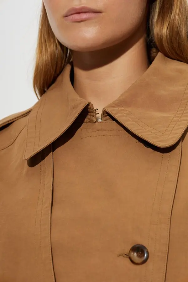 Isabel Marant Étoile Violette" Cotton Linen Blend Trench Coat