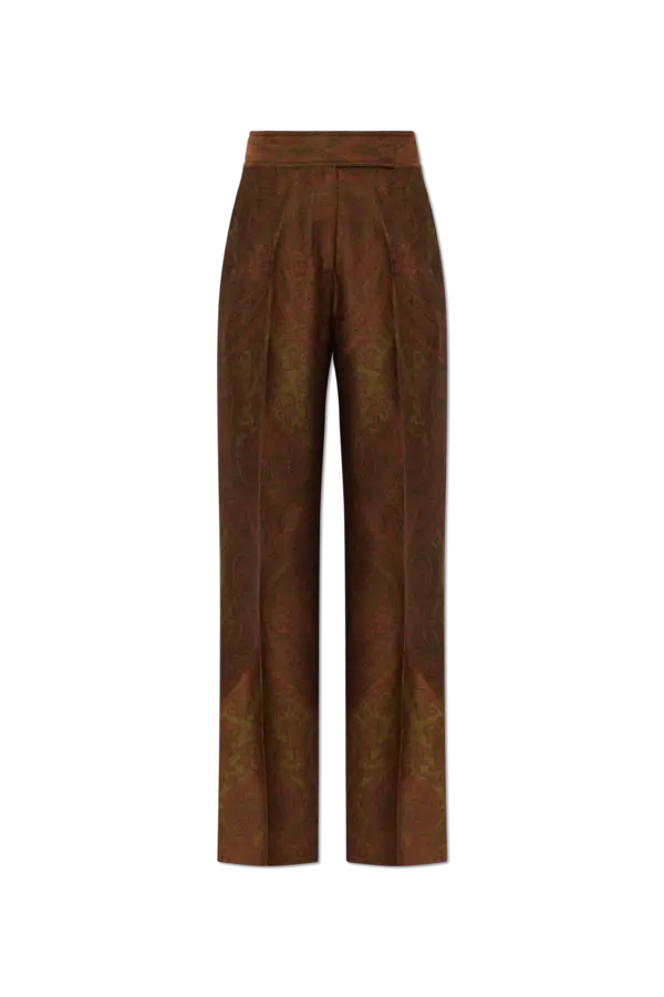 Etro Patterned Crease Trousers