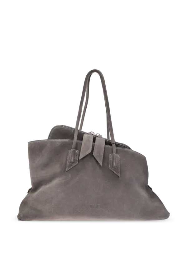 Attico La Passeggiata Medium Suede Tote - Grey
