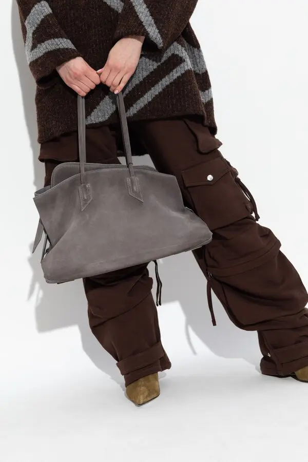 Attico La Passeggiata Medium Suede Tote - Grey