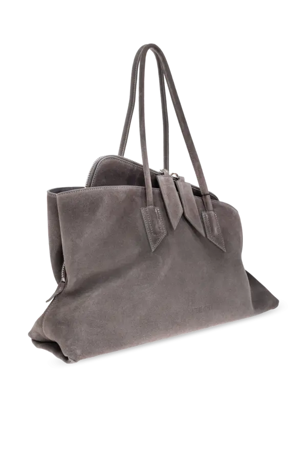 Attico La Passeggiata Medium Suede Tote - Grey