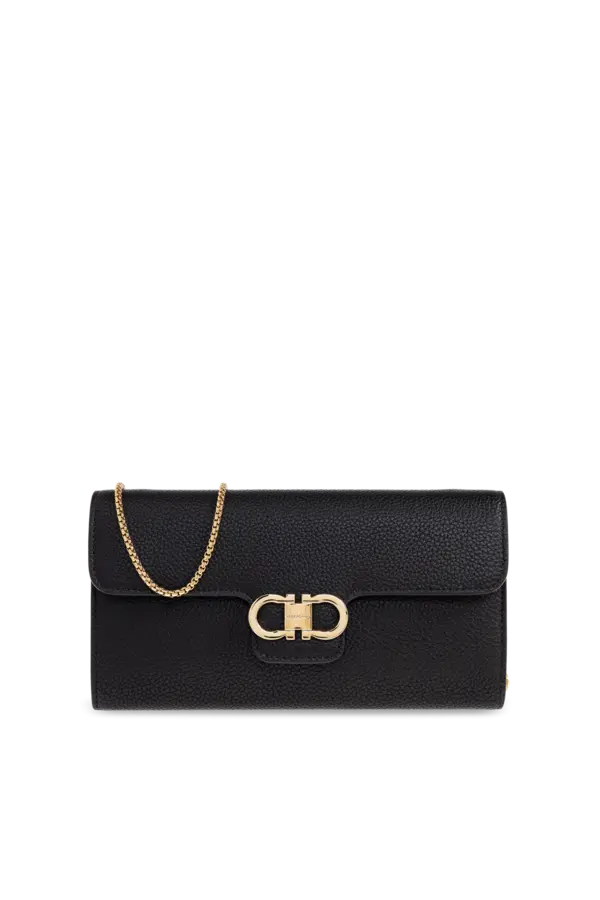 FERRAGAMO Leather Wallet On A Chain