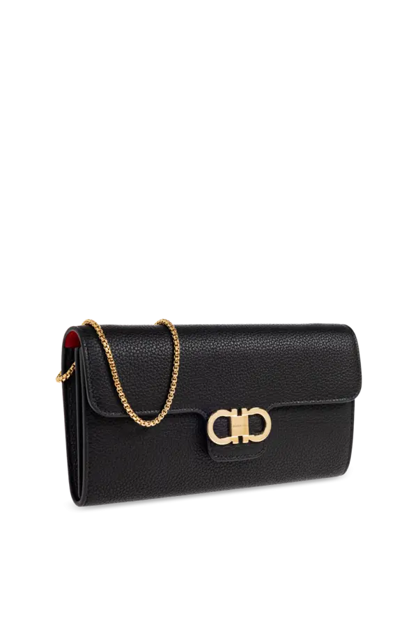 FERRAGAMO Leather Wallet On A Chain