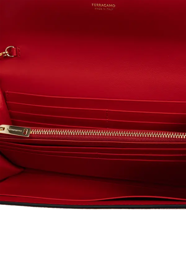 FERRAGAMO Leather Wallet On A Chain