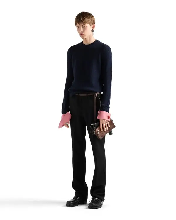 Prada Shetland Wool Crew-neck Sweater