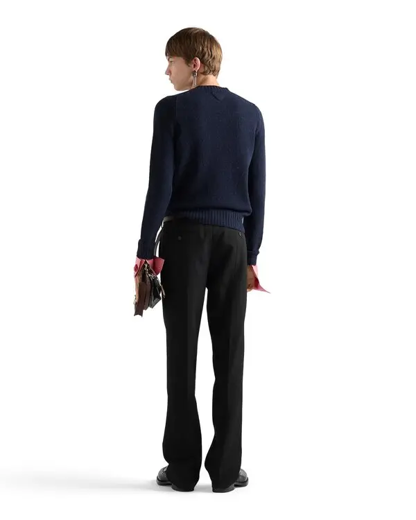 Prada Shetland Wool Crew-neck Sweater