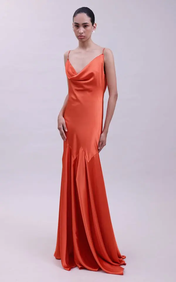 FRANCESCA MIRANDA Agata Silk Maxi Dress