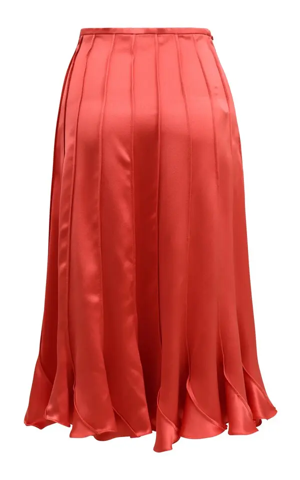 FRANCESCA MIRANDA Valencia Silk Midi Skirt
