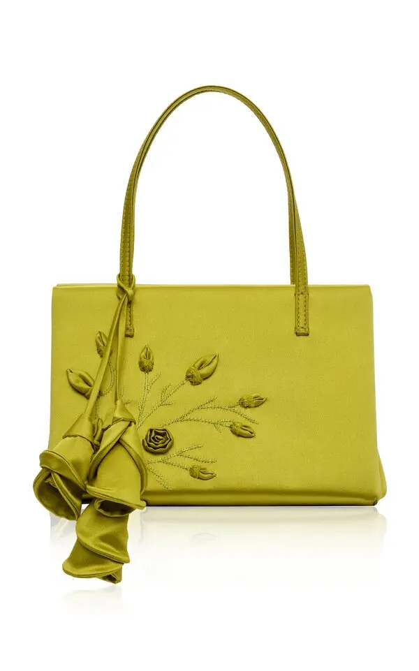 Magda Butrym Satin Embroidered Barbara Bag