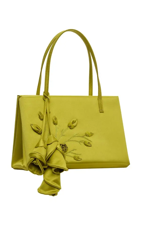 Magda Butrym Satin Embroidered Barbara Bag