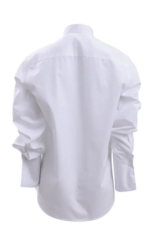 FRANCESCA MIRANDA Tuxedo Cotton Handwoven Blouse