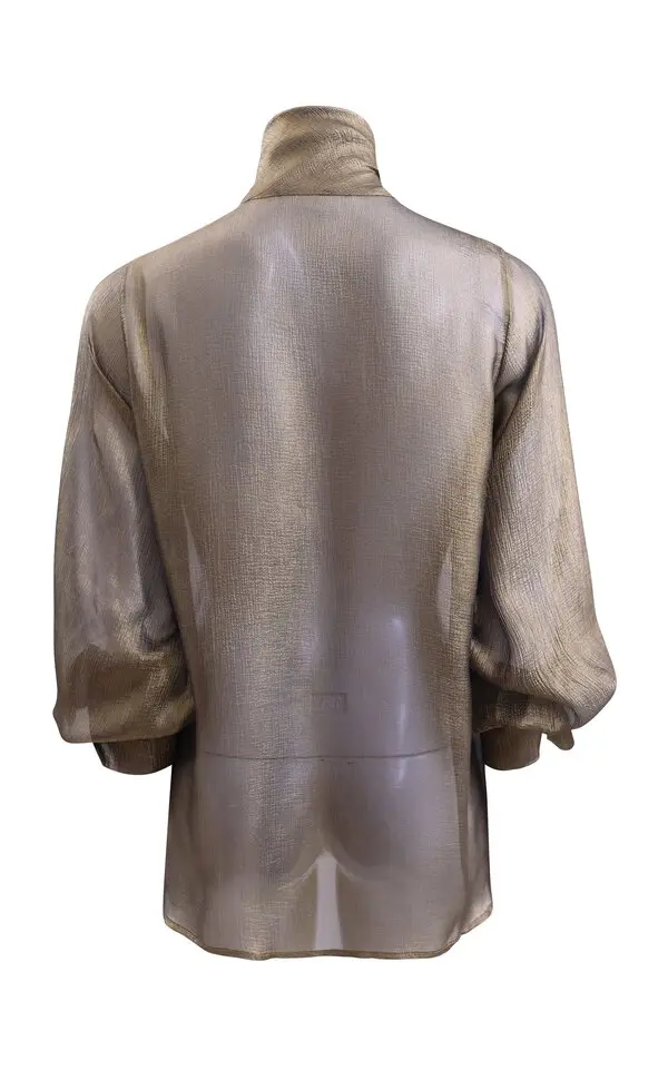 FRANCESCA MIRANDA Oro Silk Chiffon Blouse