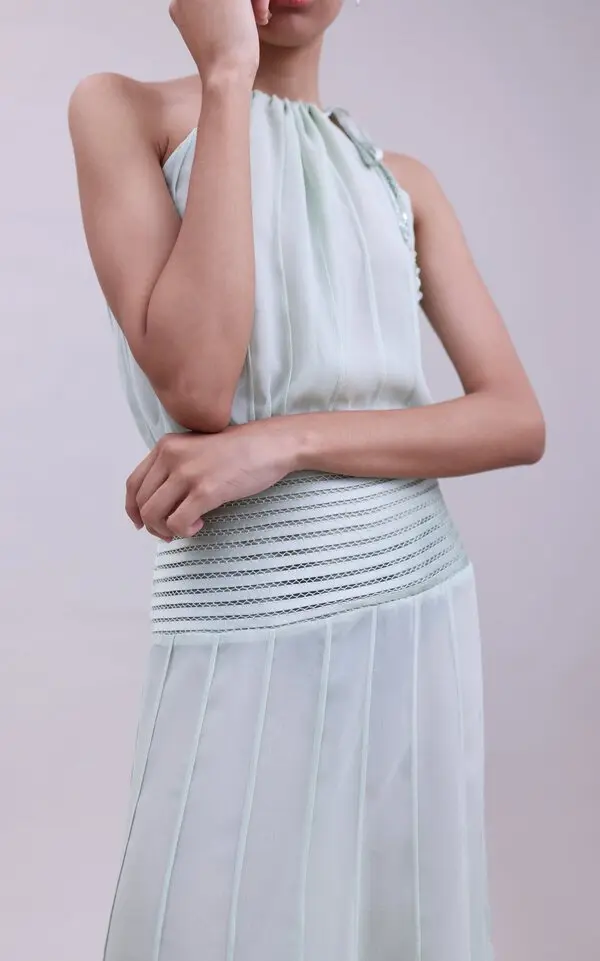 FRANCESCA MIRANDA Celeste Silk Midi Dress