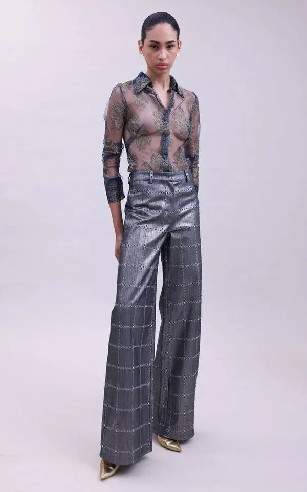 FRANCESCA MIRANDA Chrome Cotton Pants