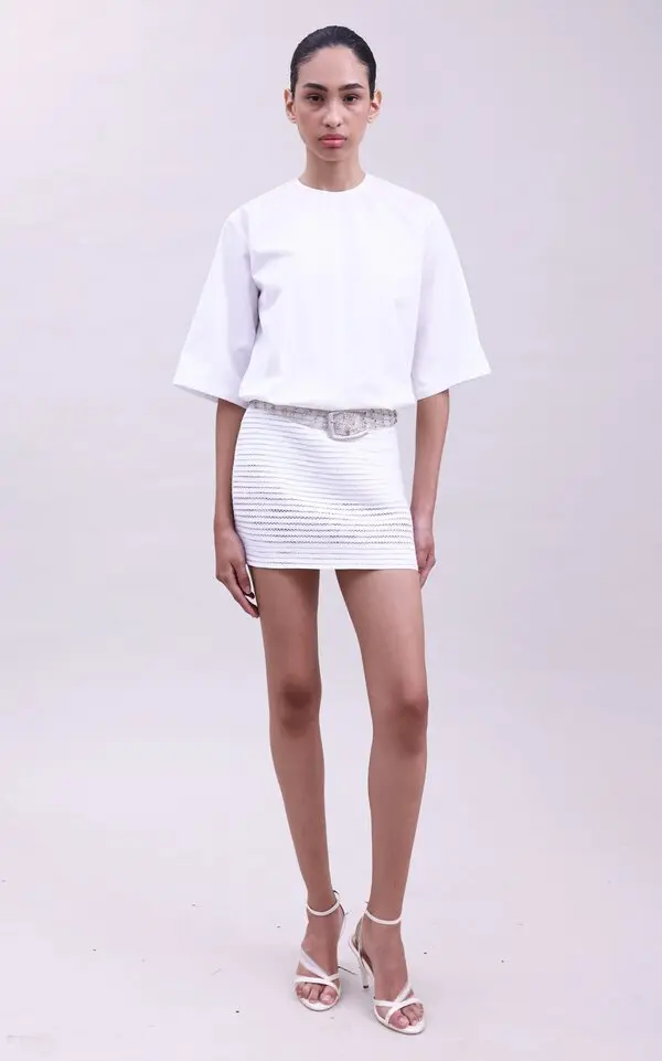 FRANCESCA MIRANDA Opaline Cotton Mini Dress