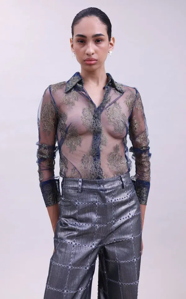 FRANCESCA MIRANDA Arena Sheer Blouse