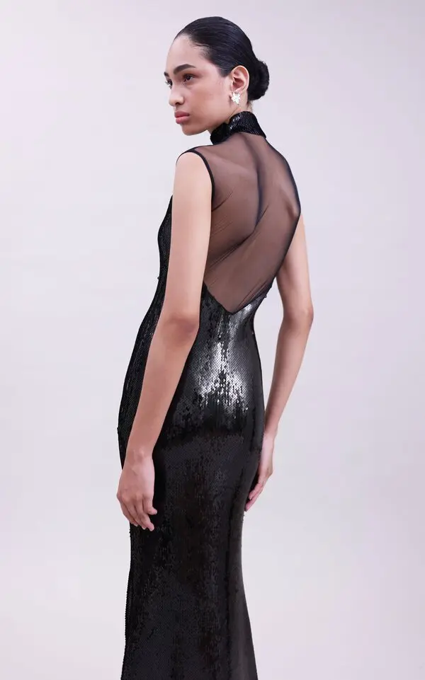 FRANCESCA MIRANDA Noche Sequin Maxi Dress