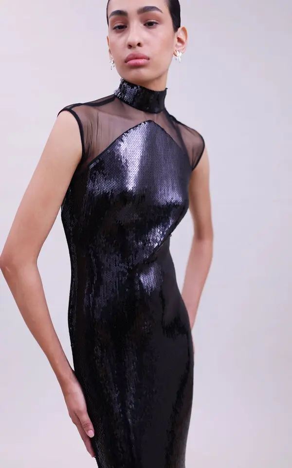 FRANCESCA MIRANDA Noche Sequin Maxi Dress