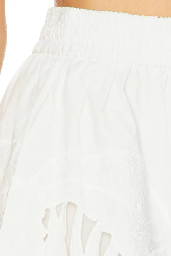 Zimmermann Mahon Embroidered Short - Ivory