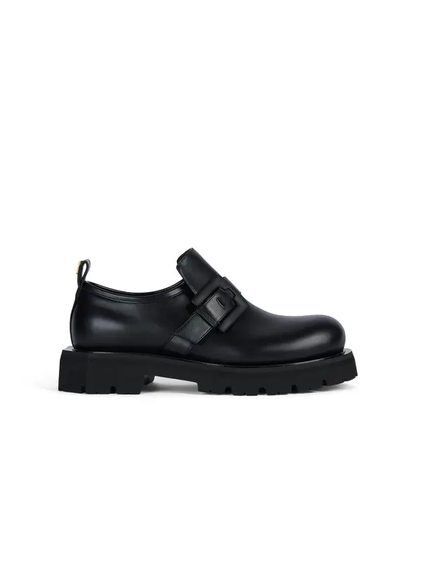 Balmain Anthem Loafers In Glazed Leather