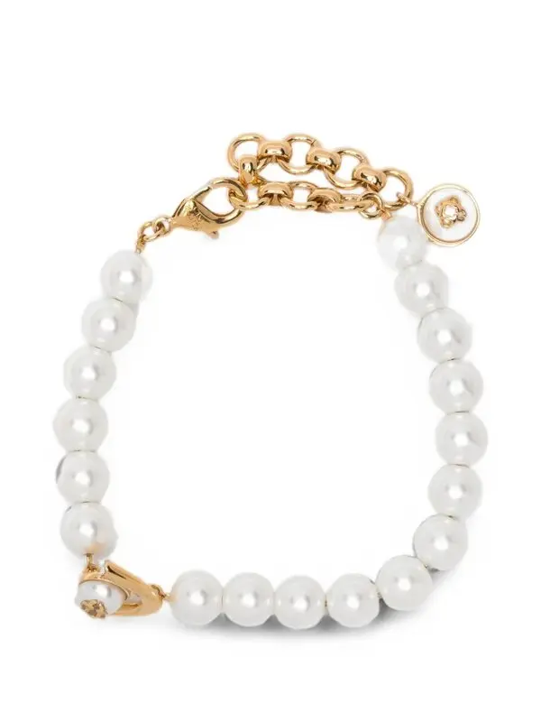 Casablanca Pearl And Brass Bracelet - Metallic