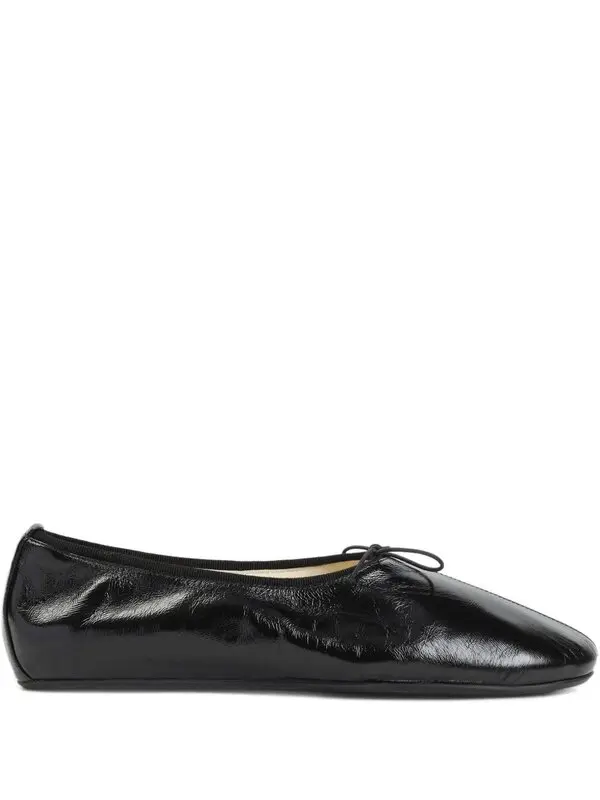 Phoebe Philo Ballerinas Gathered Flat - Black