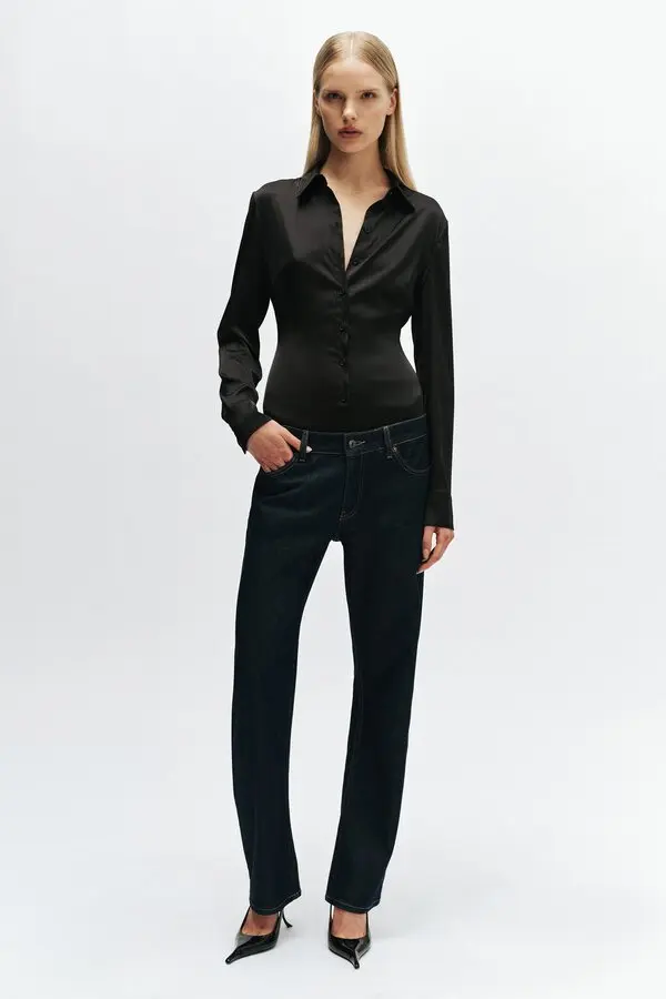 Bardot Trina Fitted Satin Shirt