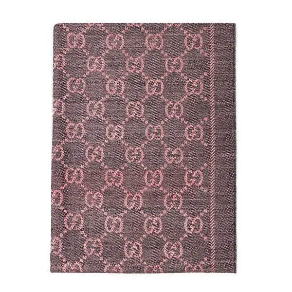 Gucci Gg Jacquard Wool Scarf - Pink