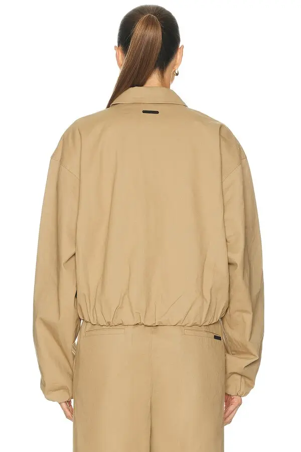 Fear Of God Full Zip Work Jacket In Brown