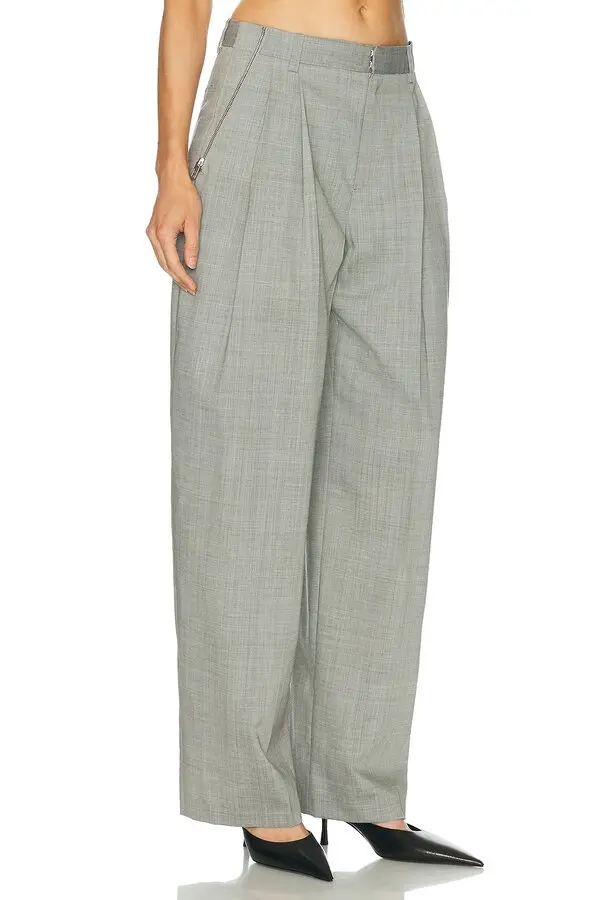 Alexander Wang Mid-rise Tailored Pant With Side Zippers
