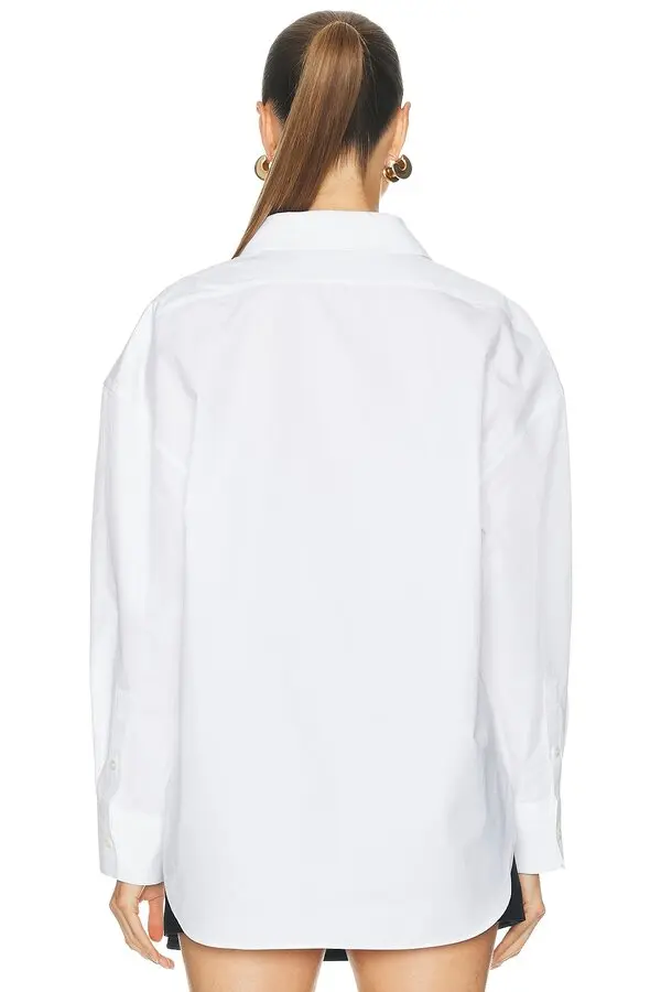 Givenchy Wide Collar Long Sleeve Shirt - White