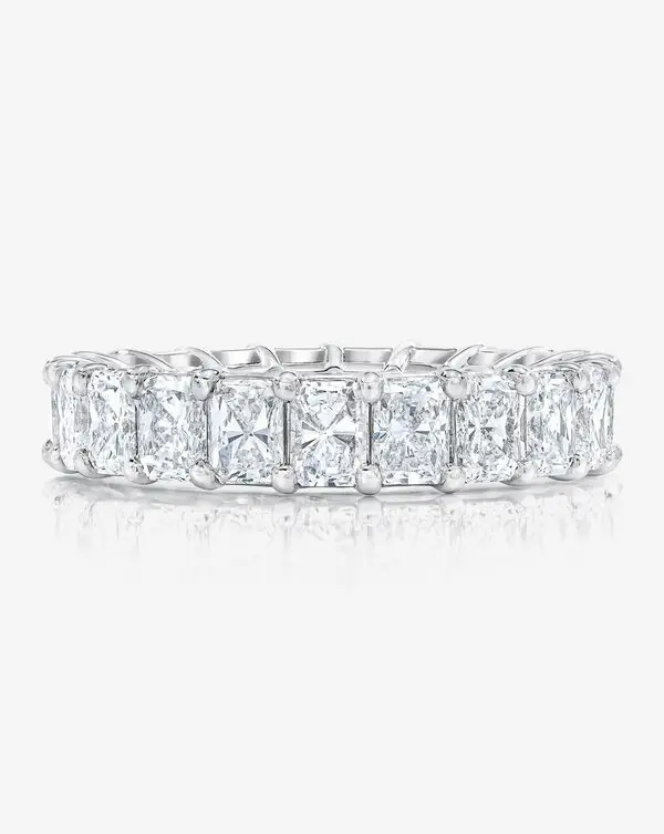 Ring Concierge Radiant Diamond Eternity Band In Platinum - One-color
