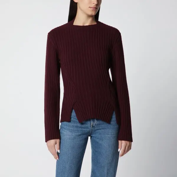 Victoria Beckham Ribbed Wool And Cashmere Sweater - Black