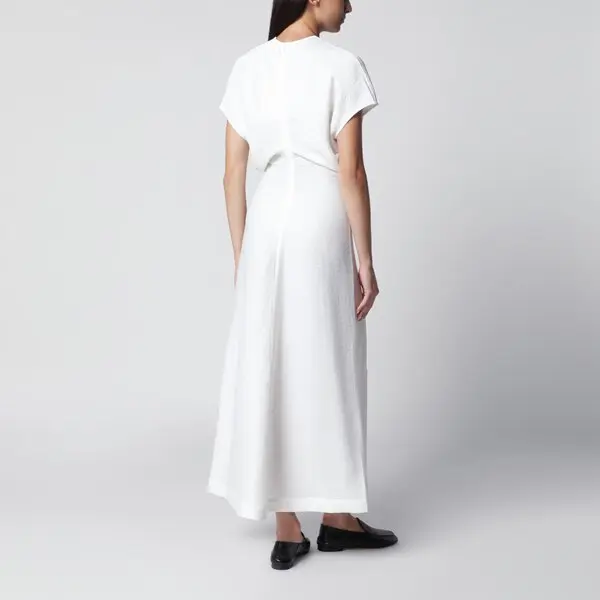 TOTEME Fluid Satin Midi Dress - White