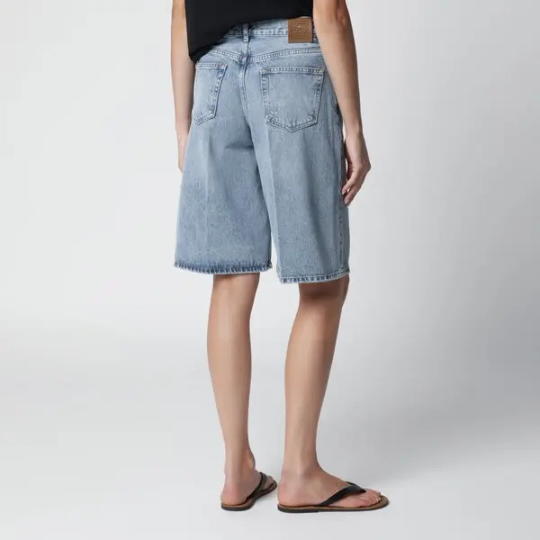 TOTEME True Vintage Denim Bermuda Shorts - Light Blue