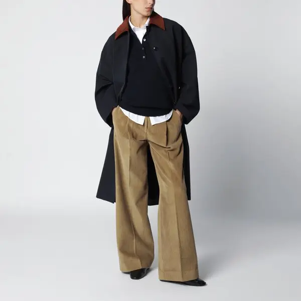 RÓHE Navy Cotton And Wool-blend Coat - Blue