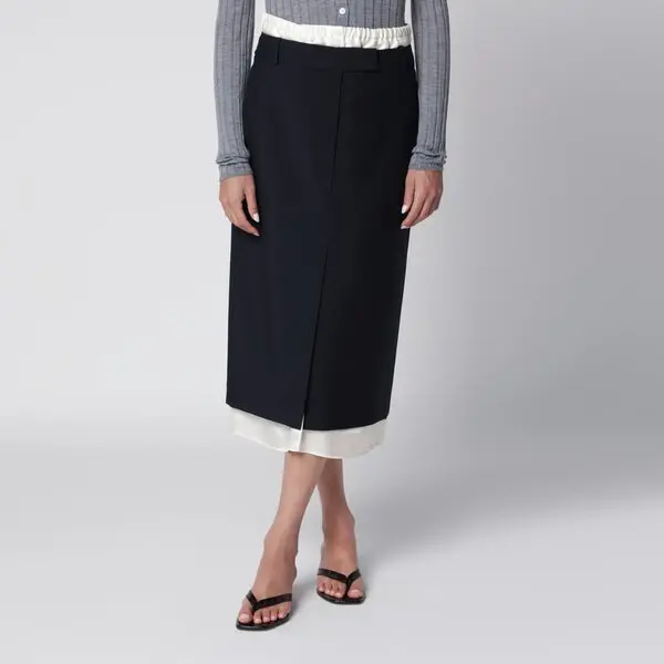 RÓHE Navy Skirt With Boxer Detail