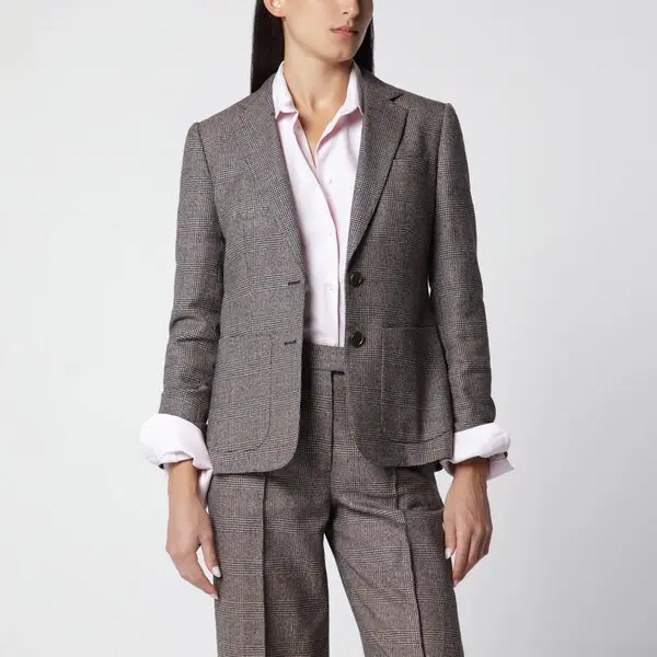 Burberry Prince Of Wales Wool-blend Single-breasted Jacket