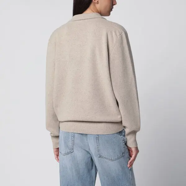 RÓHE Stone Mélange Wool And Cashmere Polo Shirt