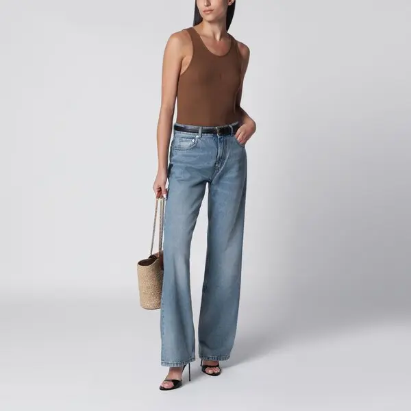 Saint Laurent Cassandre Ribbed Cotton Jersey Tank Top