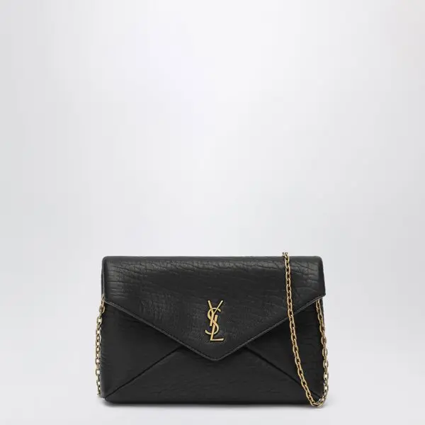 Saint Laurent Cassandre Chain Pouch In Lambskin Leather