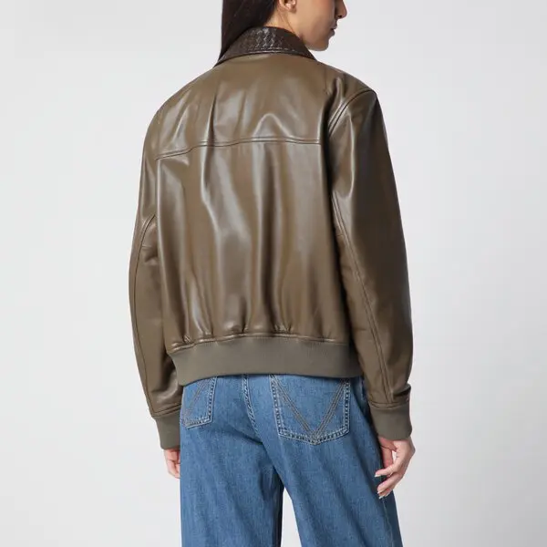 Bottega Veneta Wader Glossy Leather Jacket