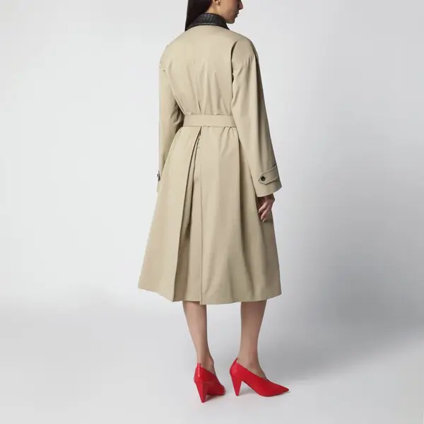 Bottega Veneta Sahara Cotton Trench Coat - Beige