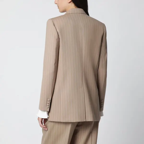 Valentino Garavani Double-breasted Pinstripe Virgin Wool Jacket