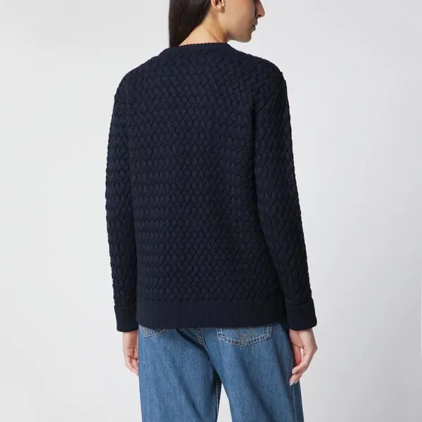 Bottega Veneta Midnight Intrecciato Wool Sweater