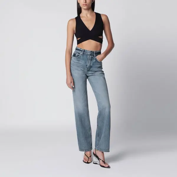 Alaïa Cotton-blend Wrap Top
