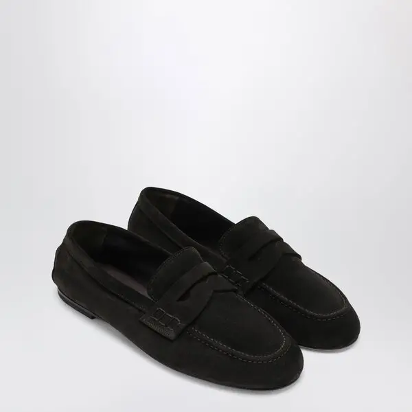 Dear Frances Espresso Suede Loafers